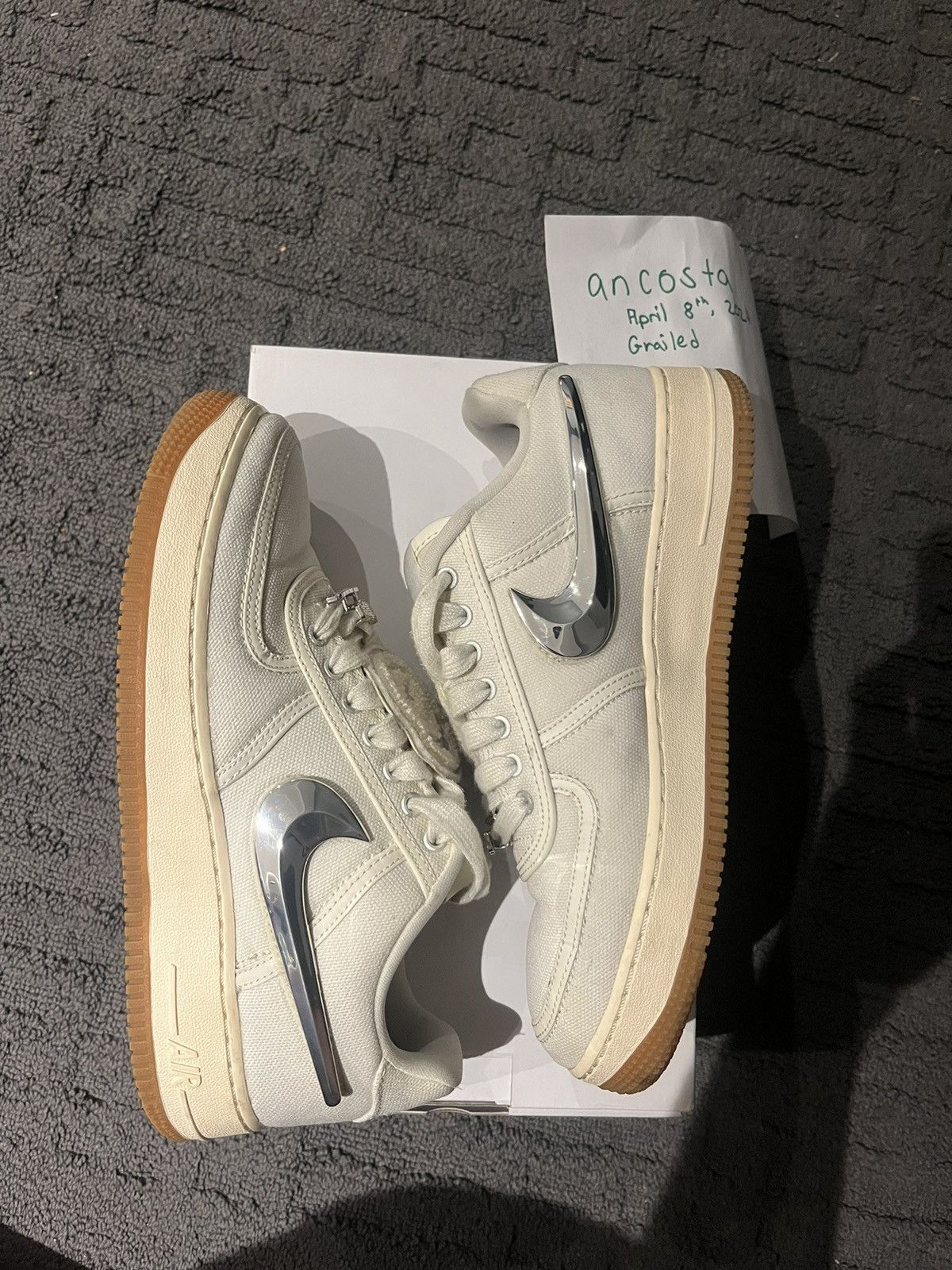 Nike Travis Scott AF1 “Air Force” Sail | Grailed