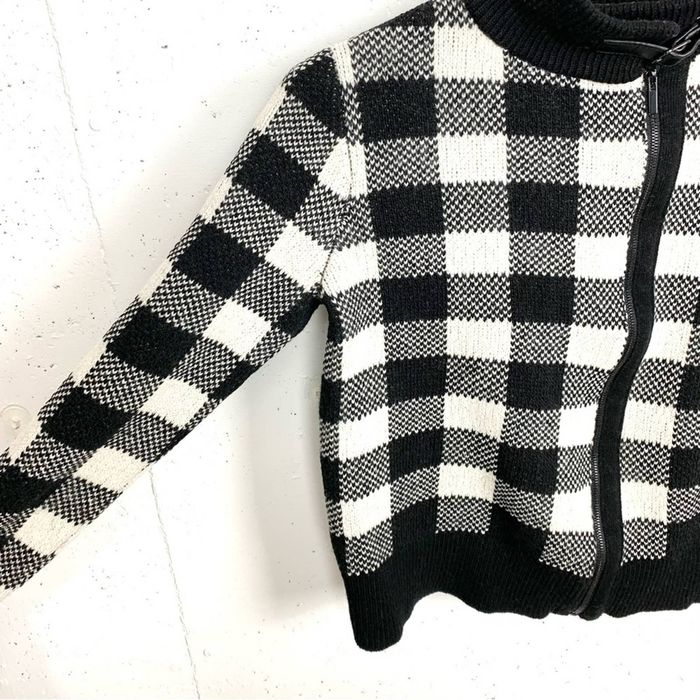 Nordstrom Classiques Entier Buffalo Plaid Full Zip Sweater Cashmere
