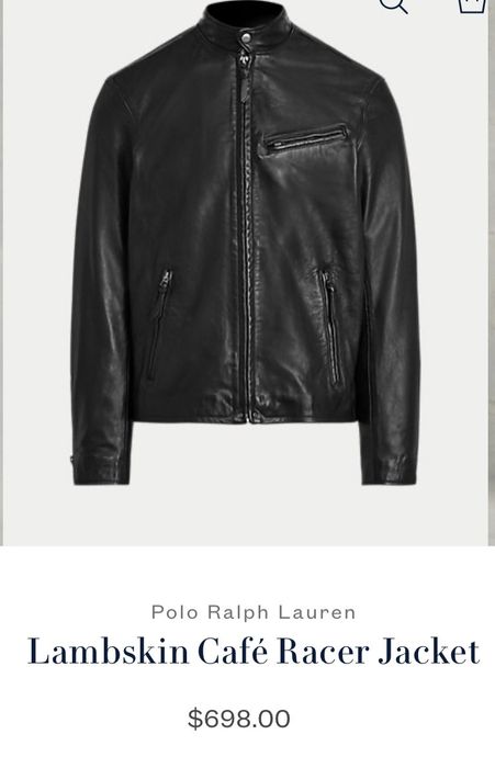 Polo Ralph Lauren Cafe Racer $698 Lambskin Supple Heavyweight Moto ...