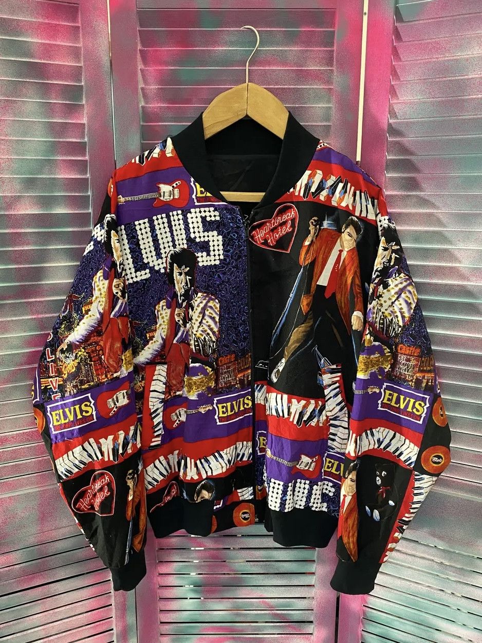 Vintage Vintage 80s Elvis Presley World Tour Jacket Bomber | Grailed