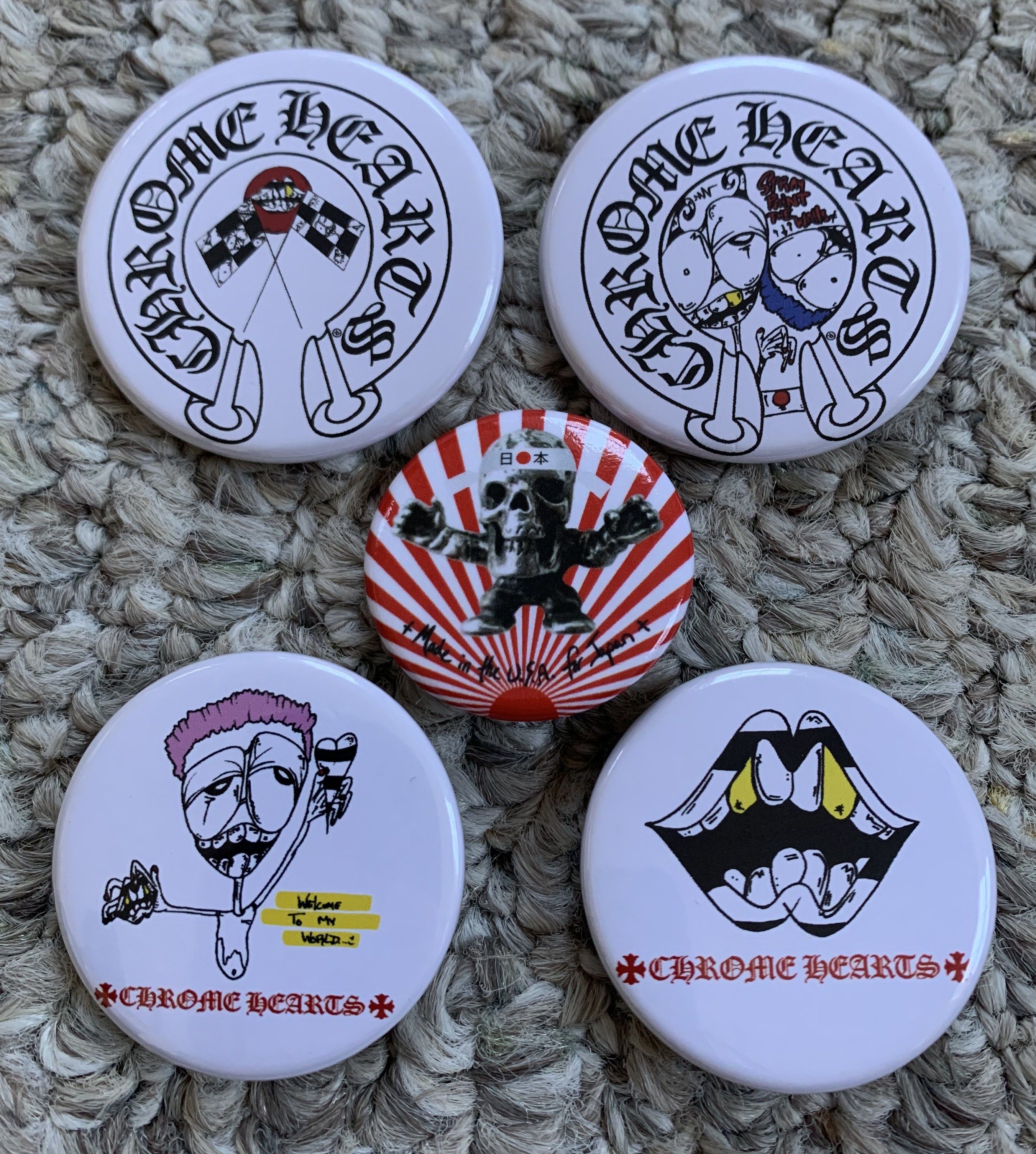 Chrome Hearts × Matty Boy Chrome Hearts x Matty Boy Set of 5 Pins | Grailed