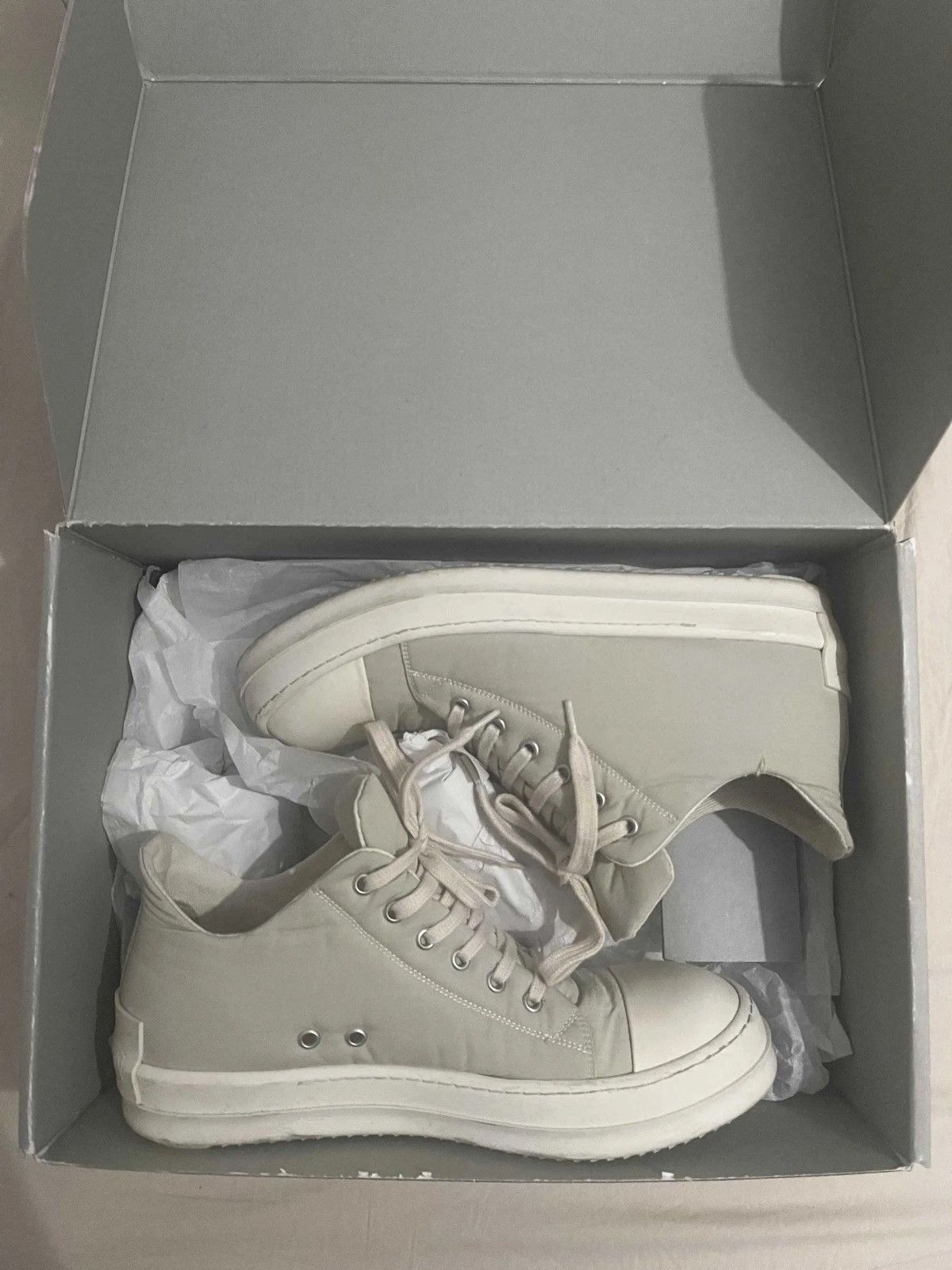 Rick Owens Drkshdw Rick Owens Low Top Cream Ramones | Grailed