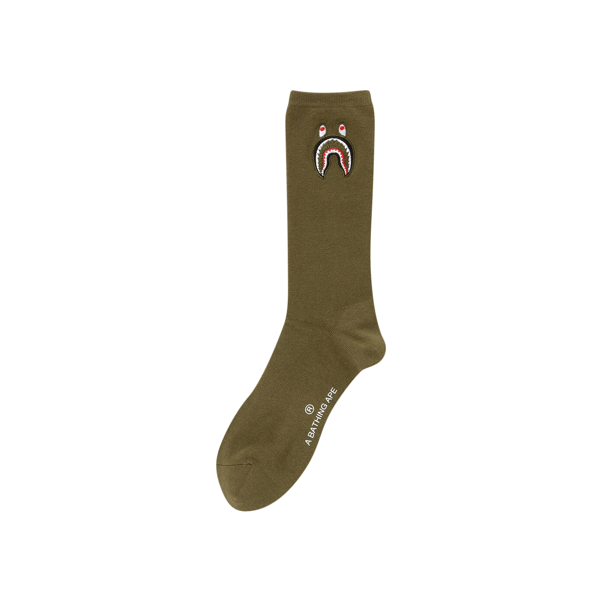 Bape BAPE 1st Shark Socks Olive Drab | Grailed