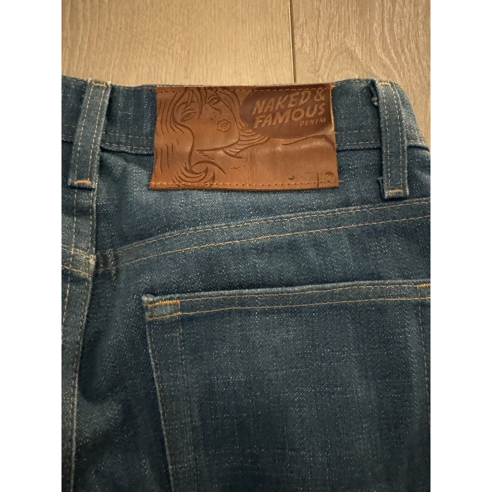 Naked & Famous Naked & Famous Denim Weird Guy Raw Broken Twill Selvedge ...