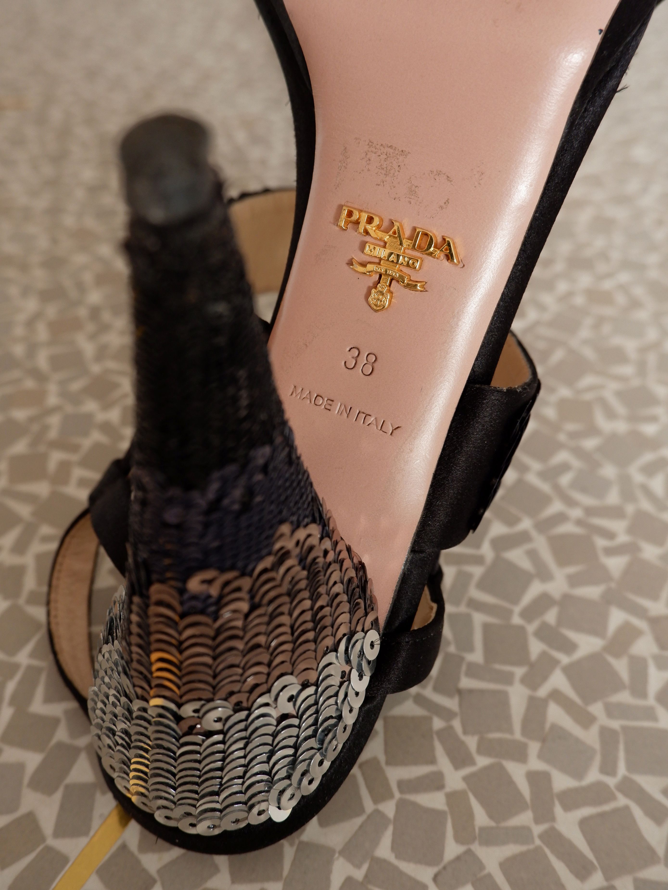 Prada Last drop! PRADA sequin high heels with ombré effect | Grailed