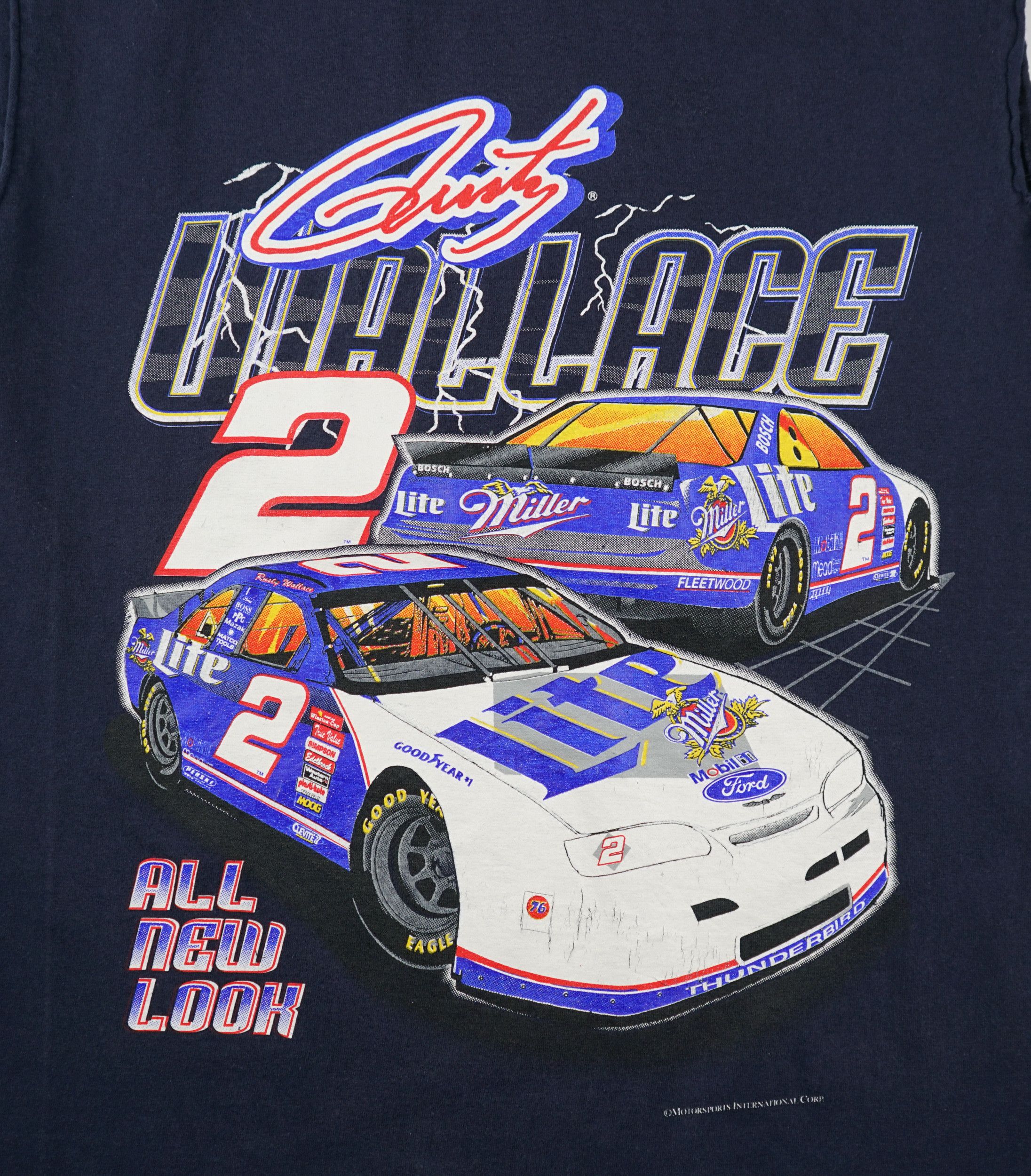 Vintage Vintage 1989 Rusty Wallace Nascar T-Shirt Ford Team | Grailed