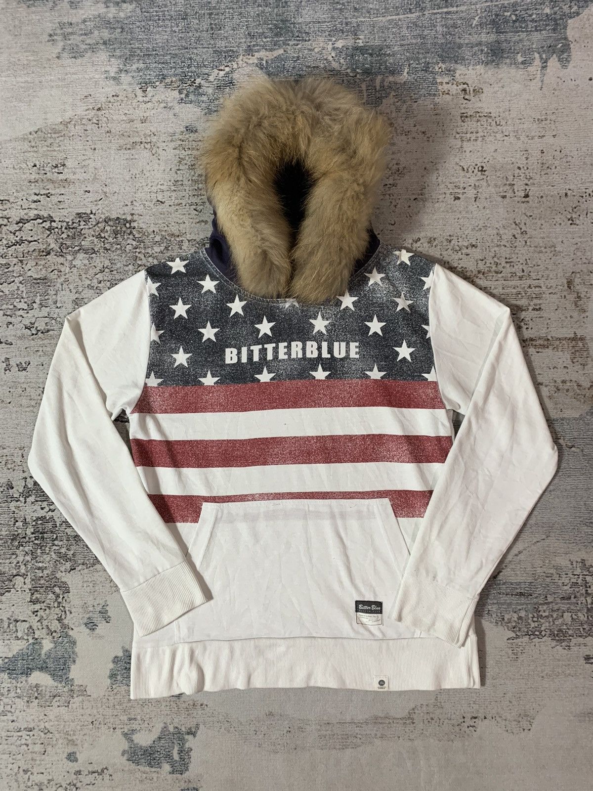 Beauty Beast 💥BINDING OFFER💥America Stars Fur Hoodie Style Bitter Blue ...