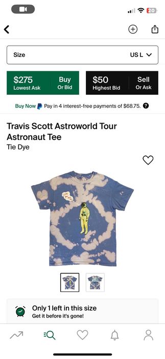 Travis Scott Travis Scott Astroworld Tour Astronaut tee | Grailed