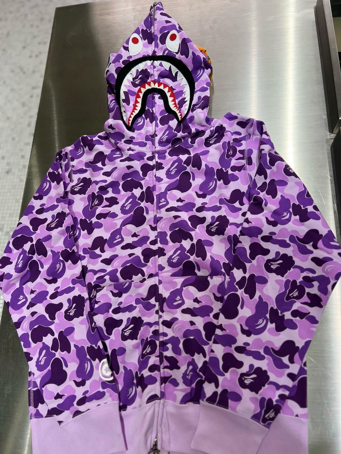Bape BAPE TAIPEI CAMO SHARK SPLIT HALF FULL ZIP HOODIE | Grailed