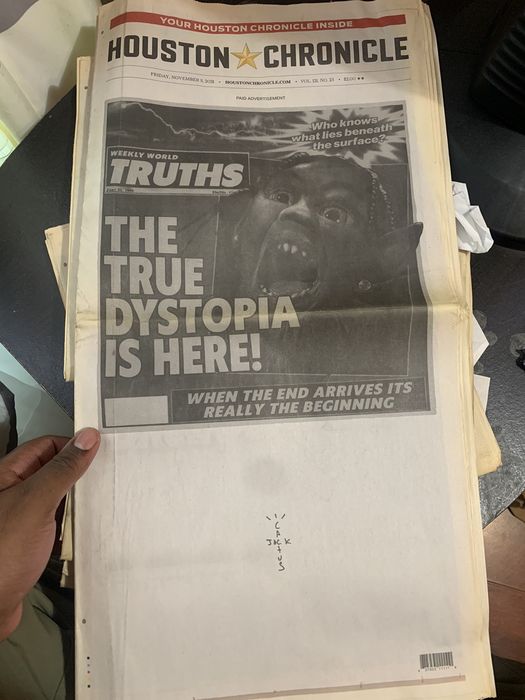 Travis Scott Travis Scott Astroworld newspaper 2021 | Grailed