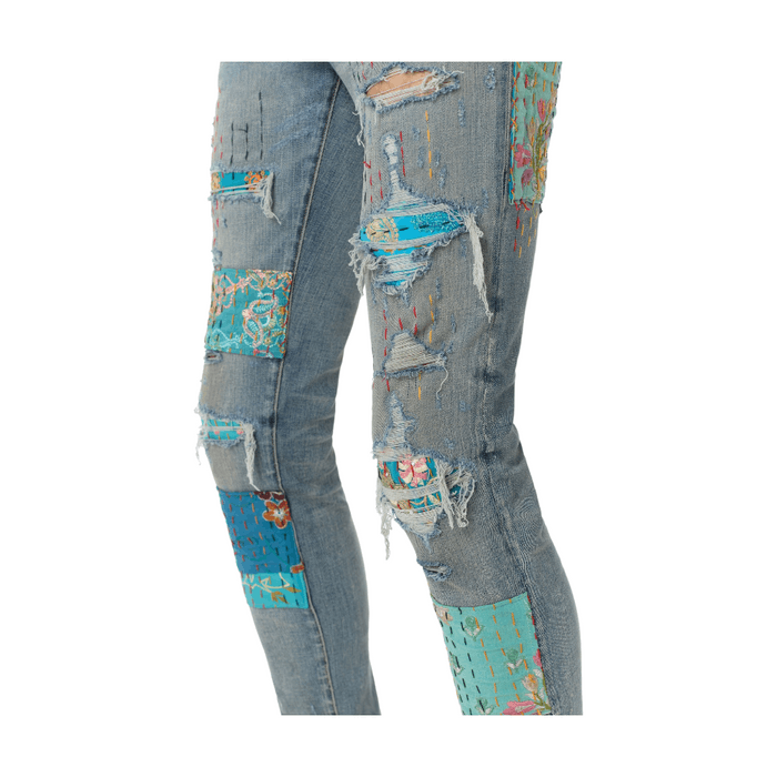 Amiri Amiri Quilted Art Patch Denim Jeans | Grailed