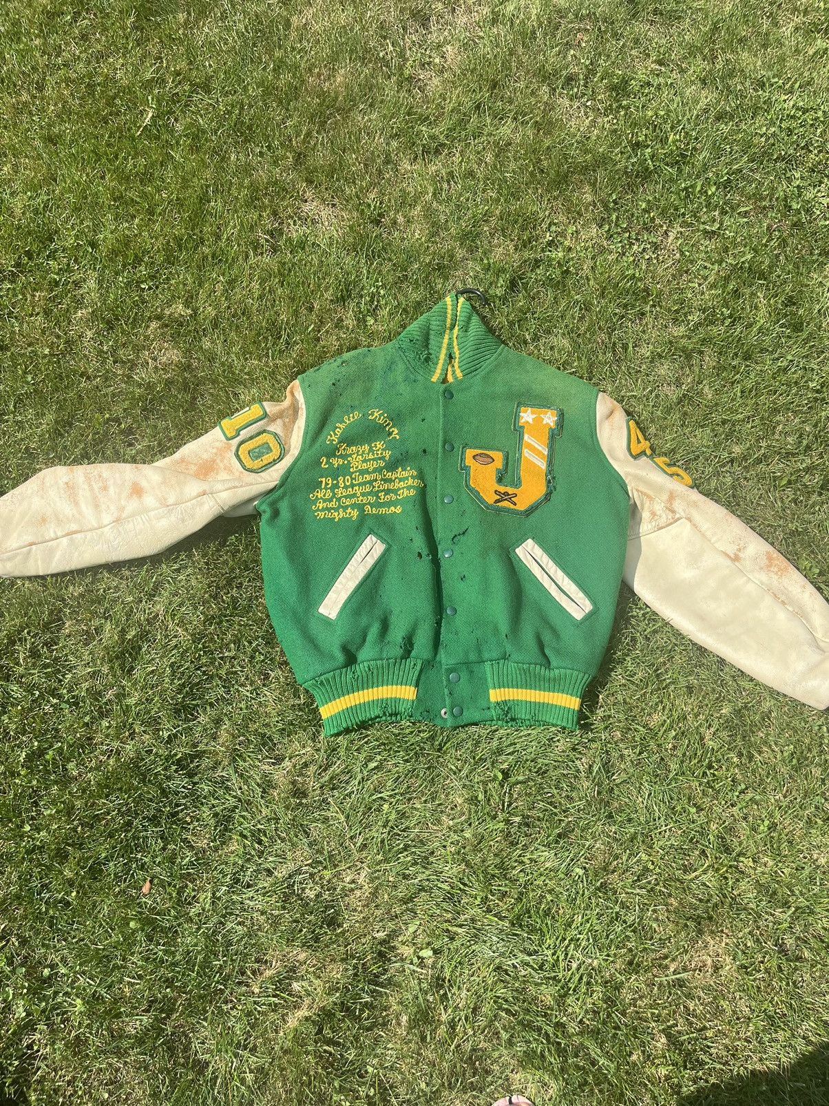 Vintage DISTRESSED VARSITY JACKET | Grailed