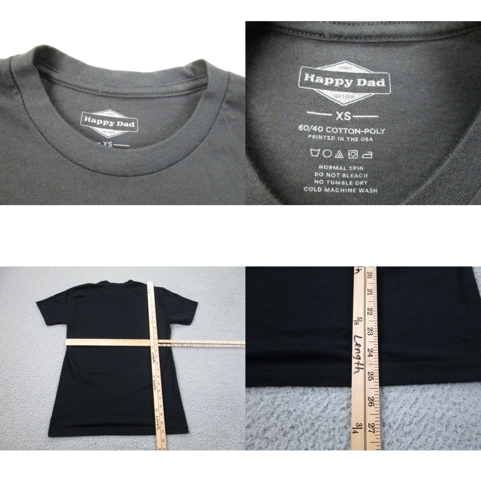Vintage Happy Dad Shirt Mens XS Black Hard Seltzer Sam Shahidi Nelk ...