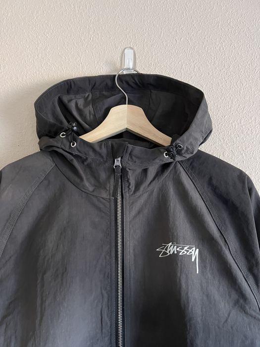 Stussy Stussy Wave Dye Beach Shell Jacket in Black | Grailed