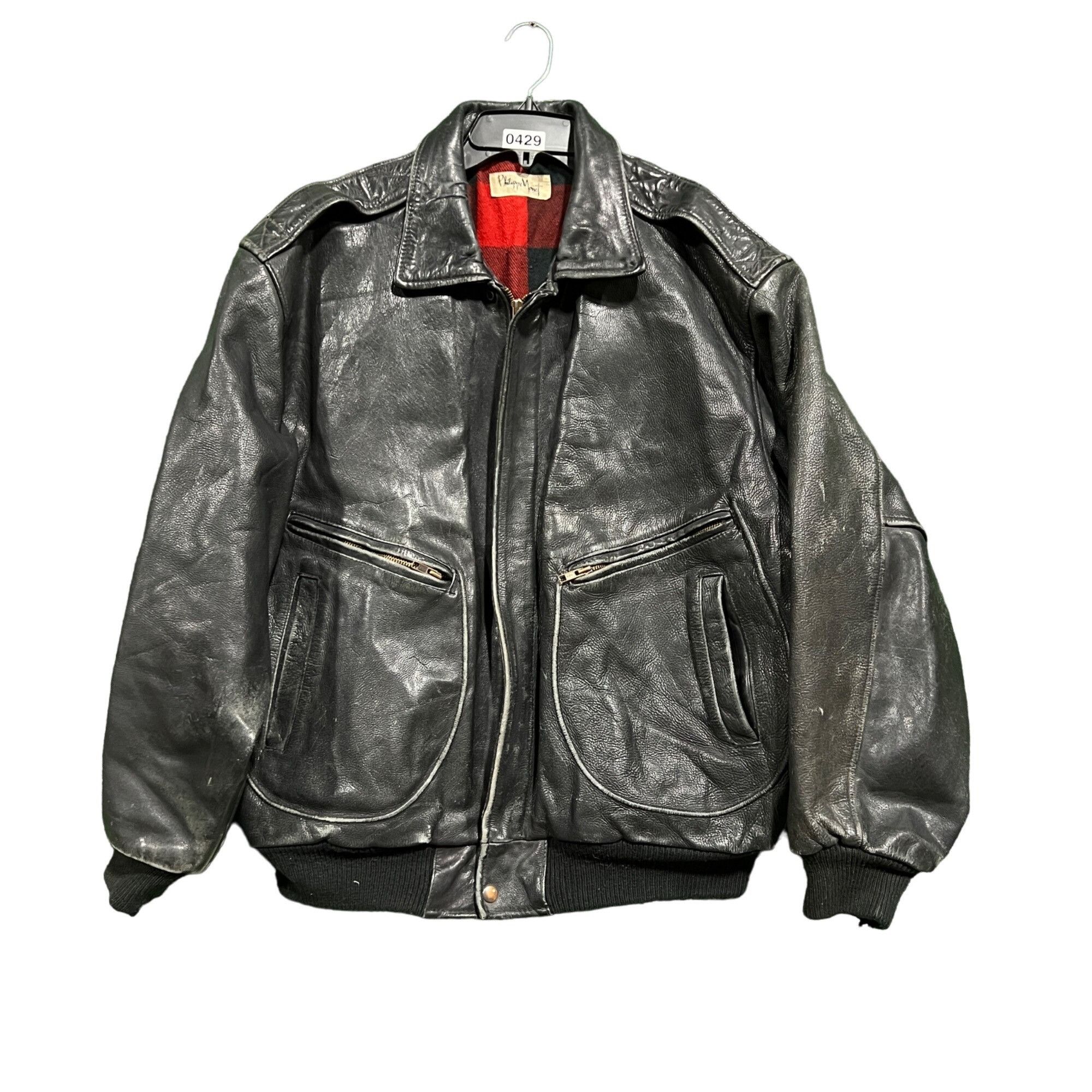 Vintage vintage Philippe Monet leather jacket size xl | Grailed