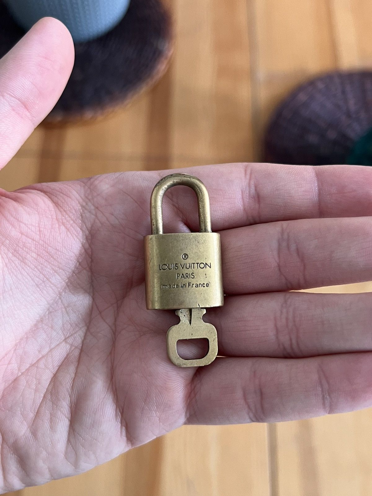 Louis Vuitton × Vintage Rare Vintage Louis Vuitton Lock Padlock Chain ...