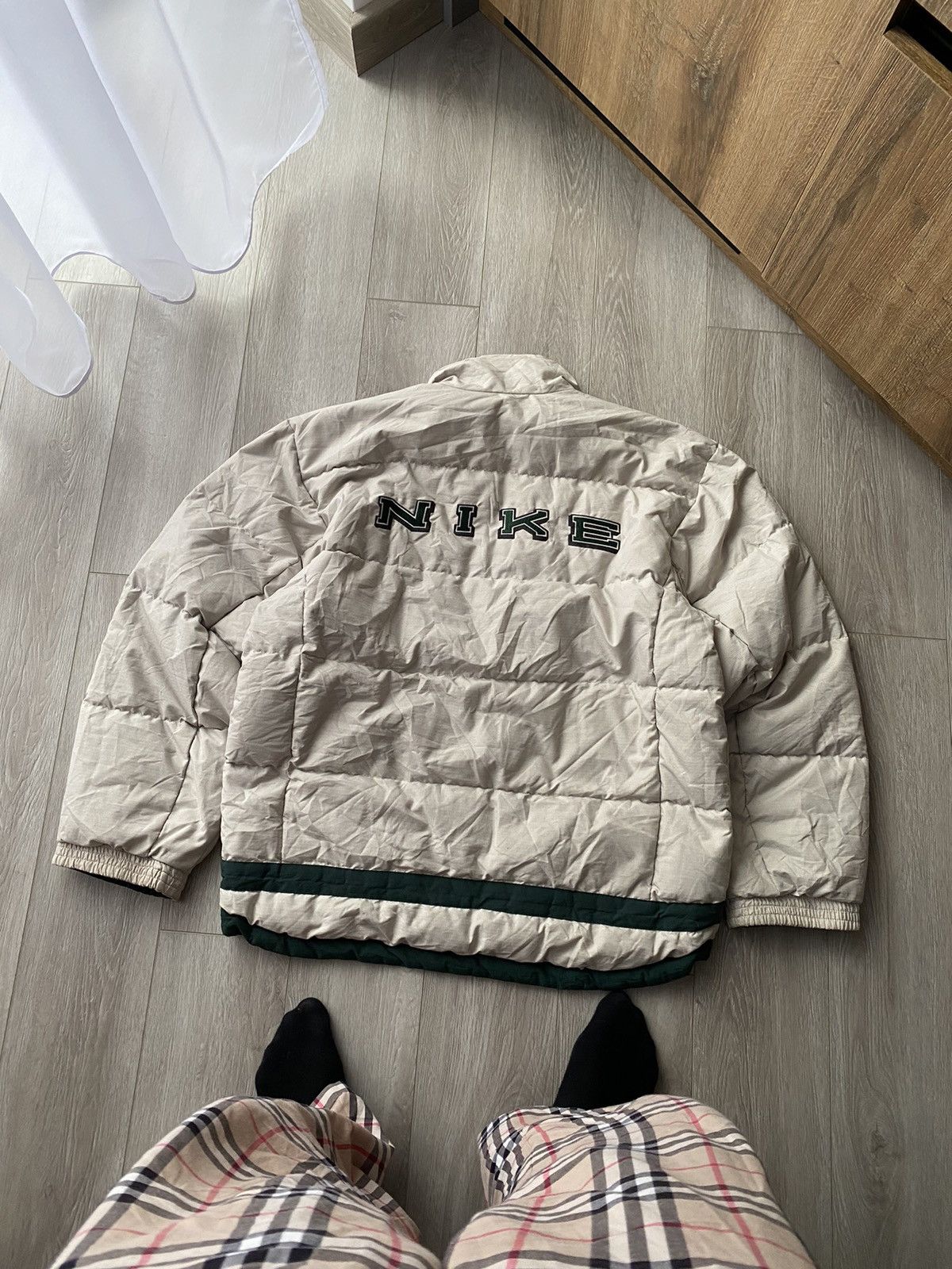 Nike × Streetwear × Vintage Rare 90s Nike Reversible Big Logo Vintage Puffer Jacket | Grailed