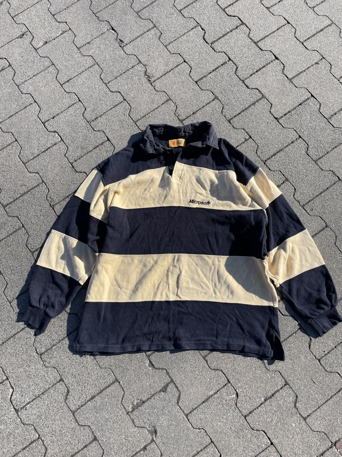 Microsoft × Vintage microsoft vintage 90s sweatshirt stripped | Grailed