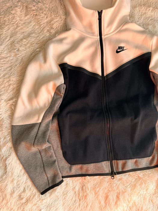 Nike NIKE TECH FLEECE VINTAGE BASIC LOGO OVERSIZE BOXY ZIP HOODIE | Grailed