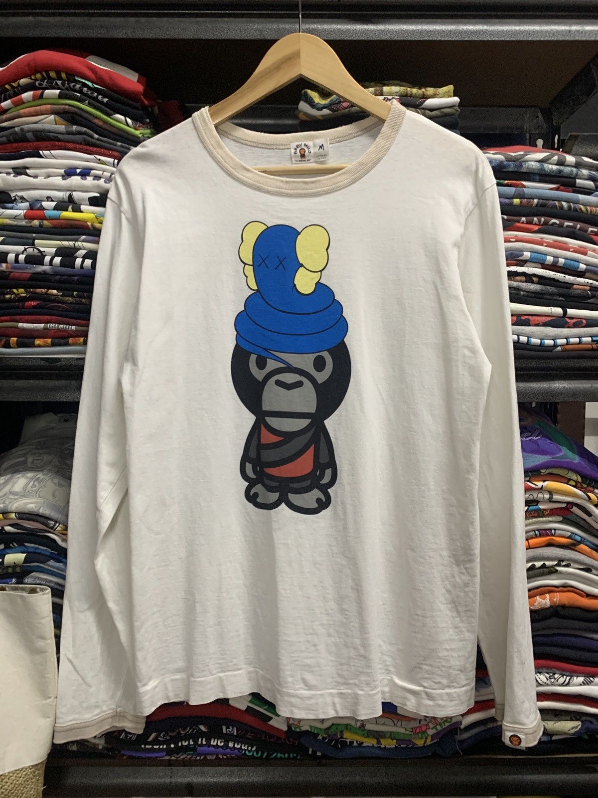 Bape × Kaws Bape x Kaws Baby Milo Ringer Tee | Grailed