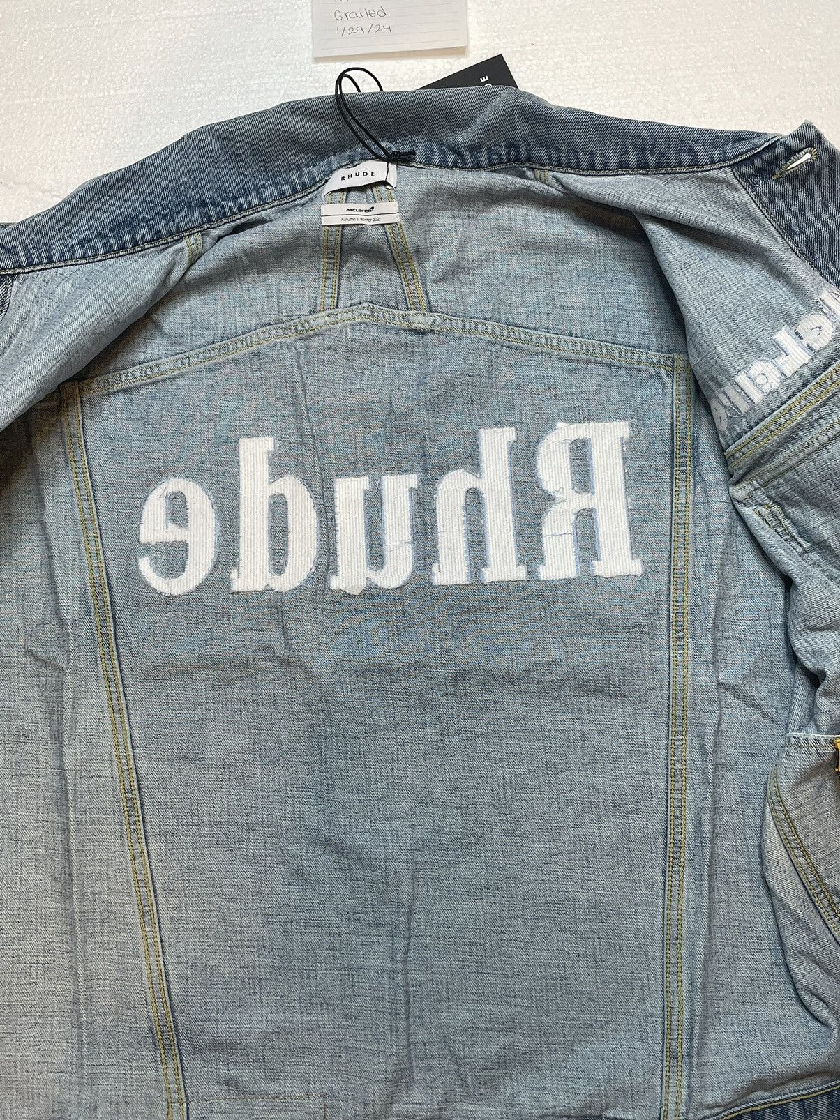 Rhude Rhude x MCLAREN Denim Embroidered Jacket AUTHENTIC | Grailed