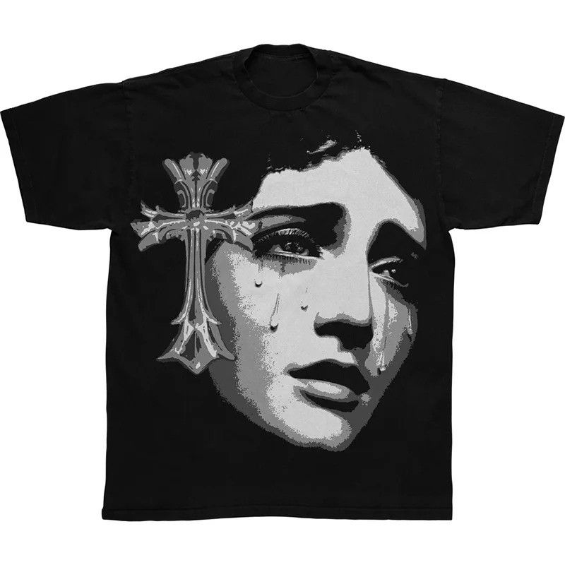 Streetwear × Vintage Streetwear Designer Crying Sad Girl Cross Vintage ...