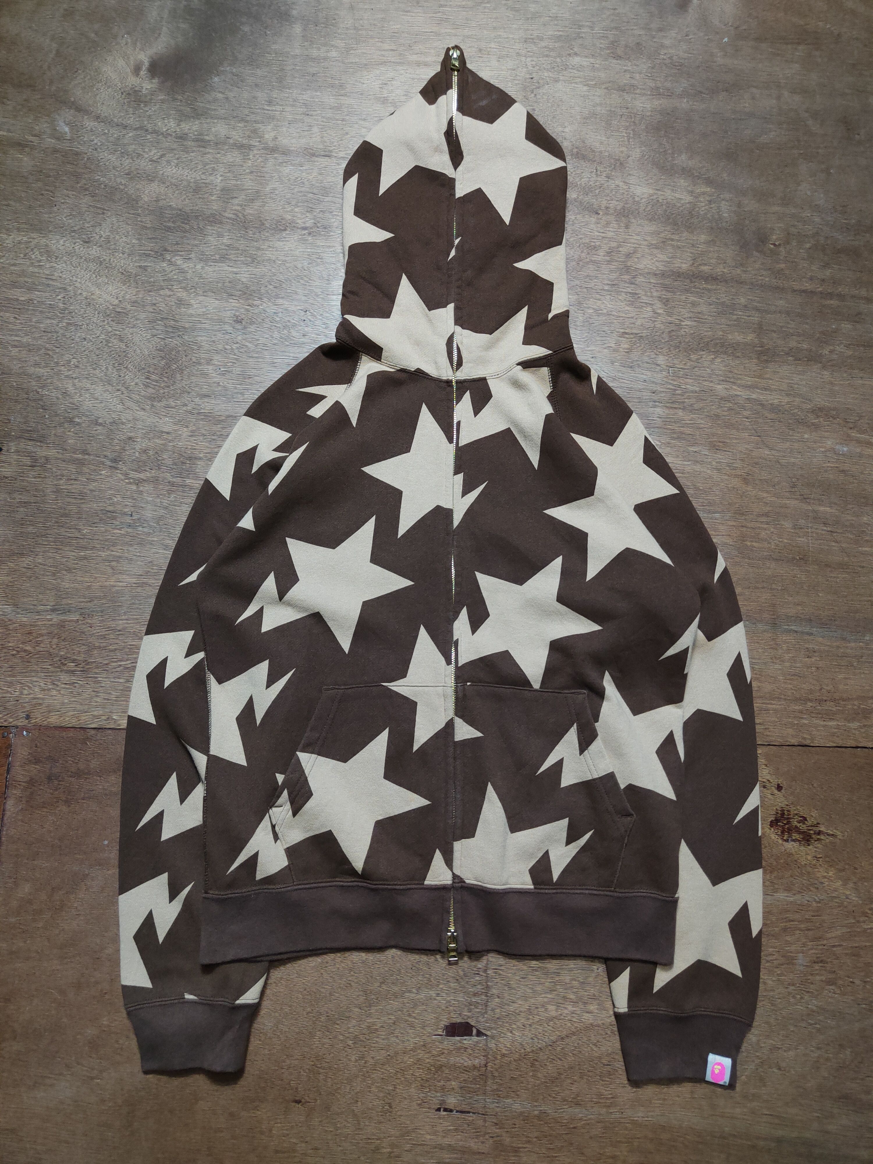 Bape Sta Pattern Full Zip Hoodie | Grailed