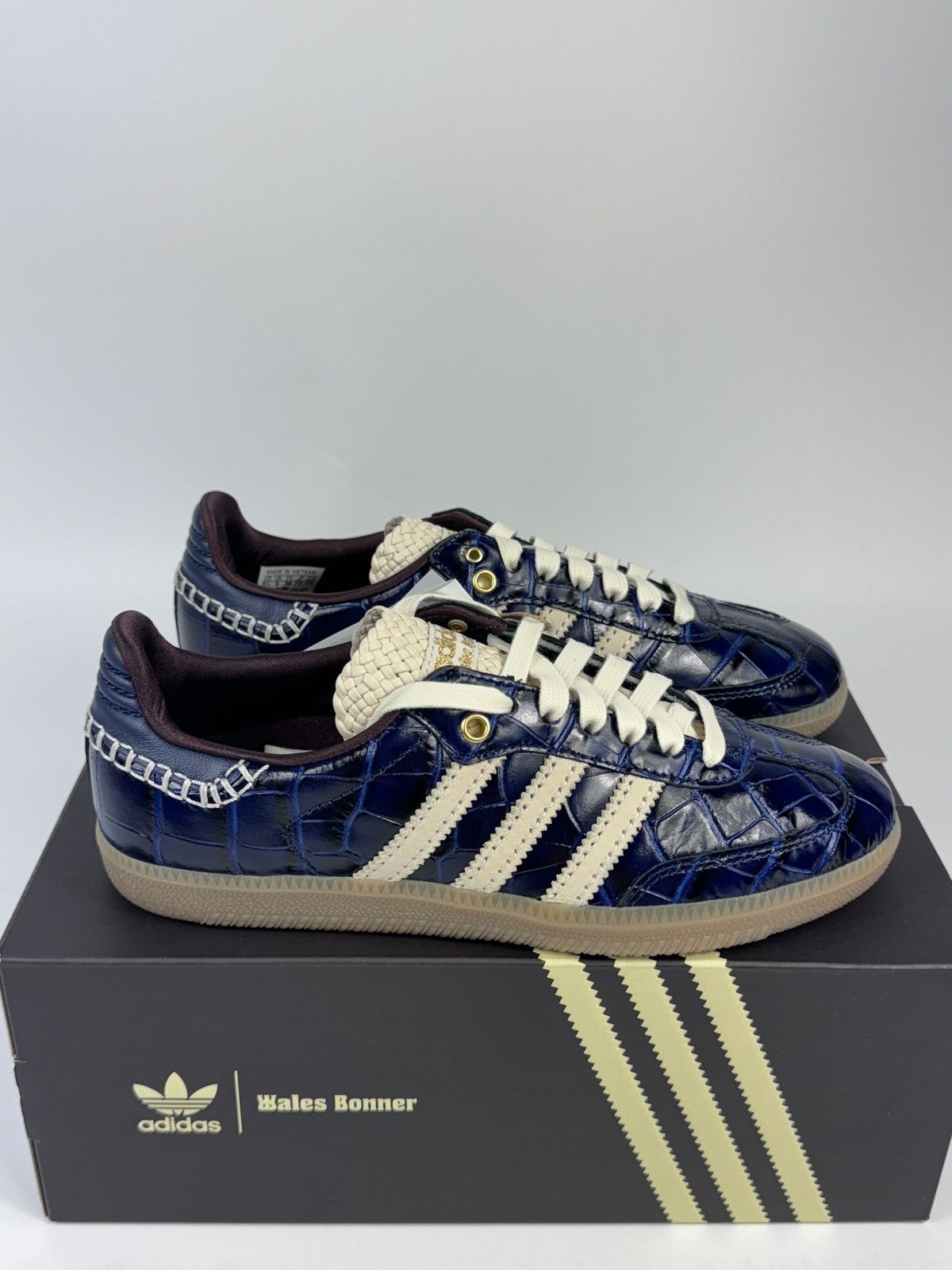 Adidas × Wales Bonner ADIDAS SAMBA NAVY CROC SNEAKERS | Grailed