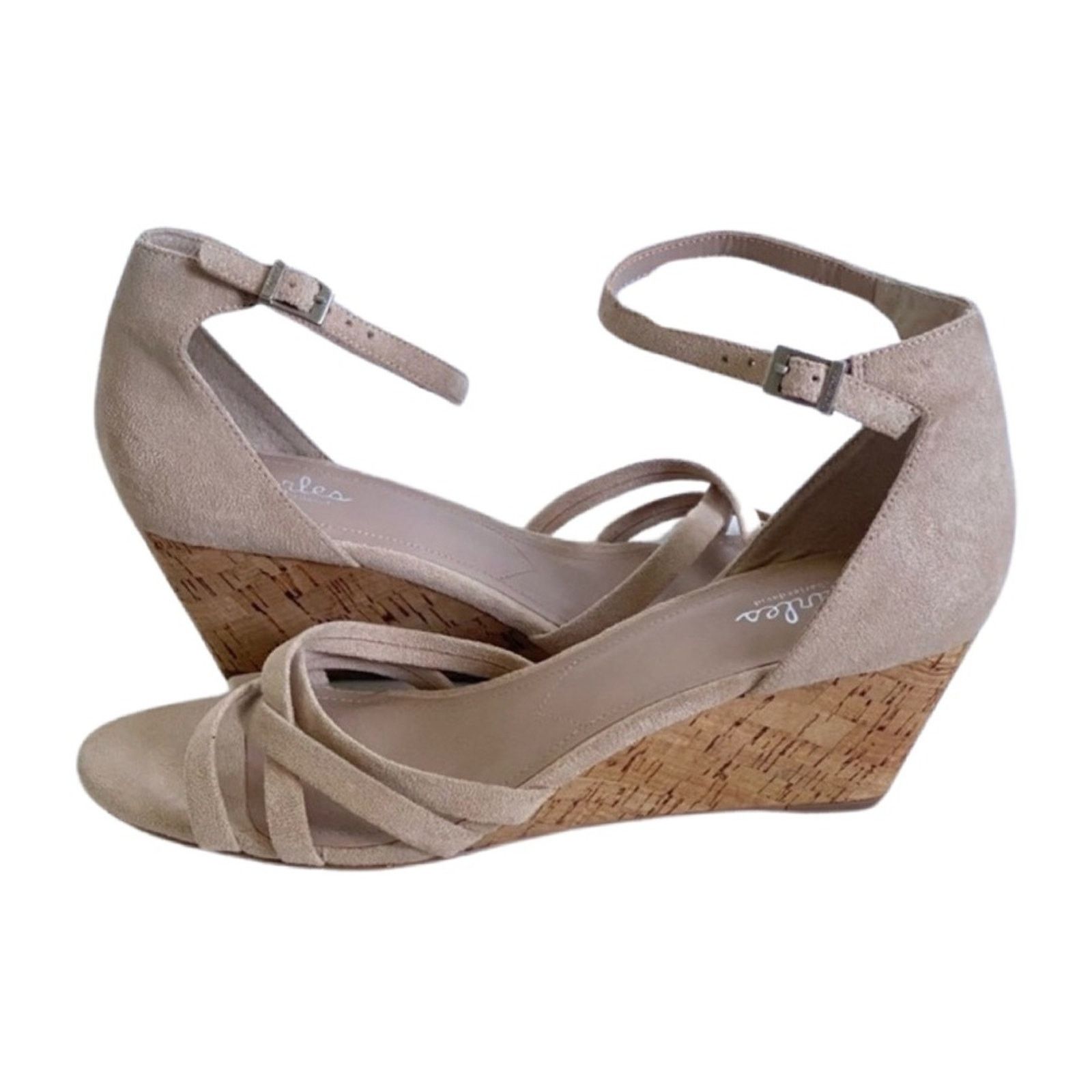 Brand New Charles by Charles David Tan Suede Wedge Sandals | Grailed