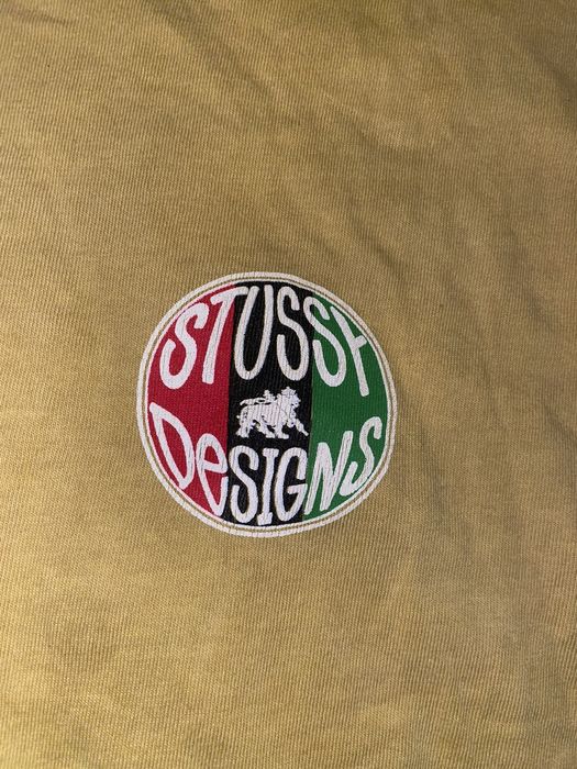 Stussy Stussy Rasta lion yellow tee | Grailed
