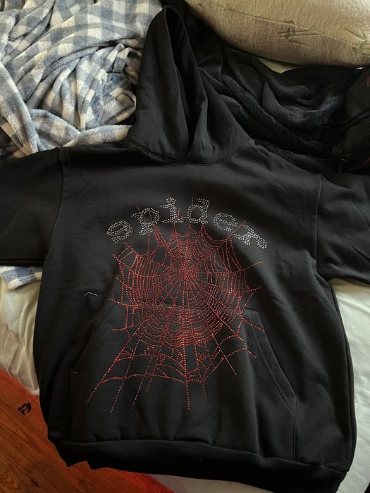 Spider Worldwide Sp5der OG Rhinestone Logo Hoodie | Grailed