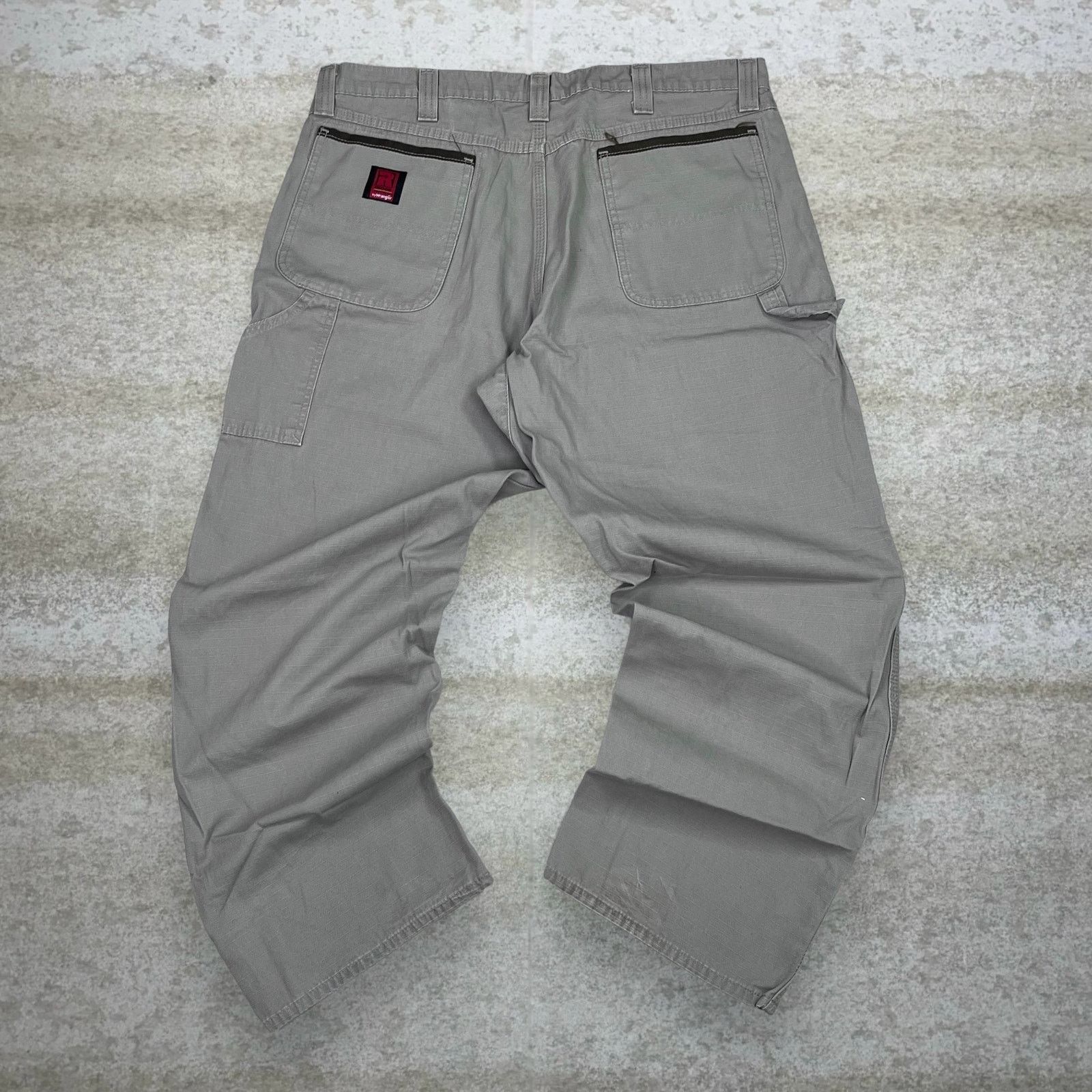 Streetwear × Vintage × Wrangler Wrangler Riggs Carpenter Pants Hazel Tan Baggy Wide Leg Fit ...