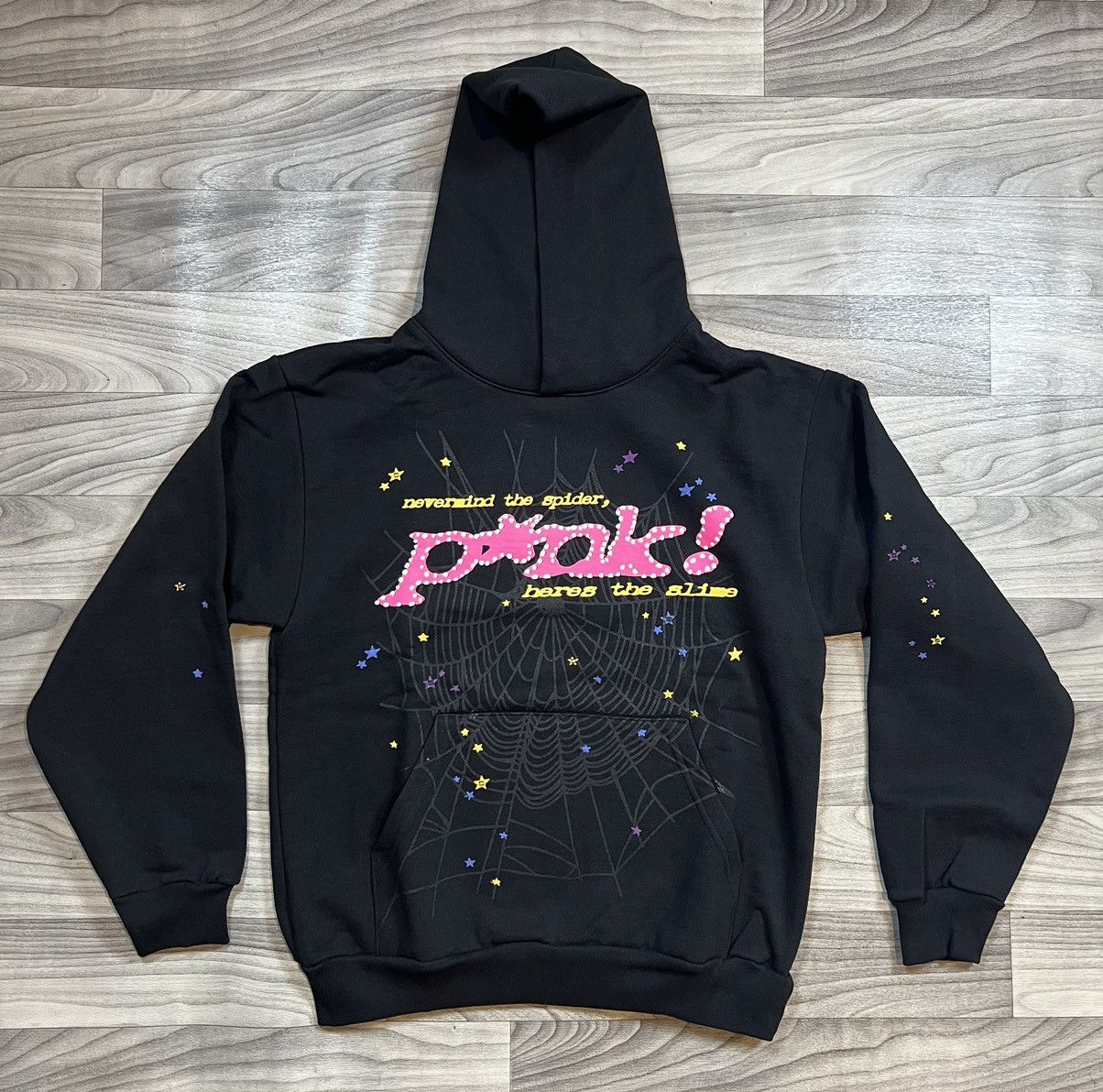 Sp5der Sp5der Black P*nk Hoodie | Grailed