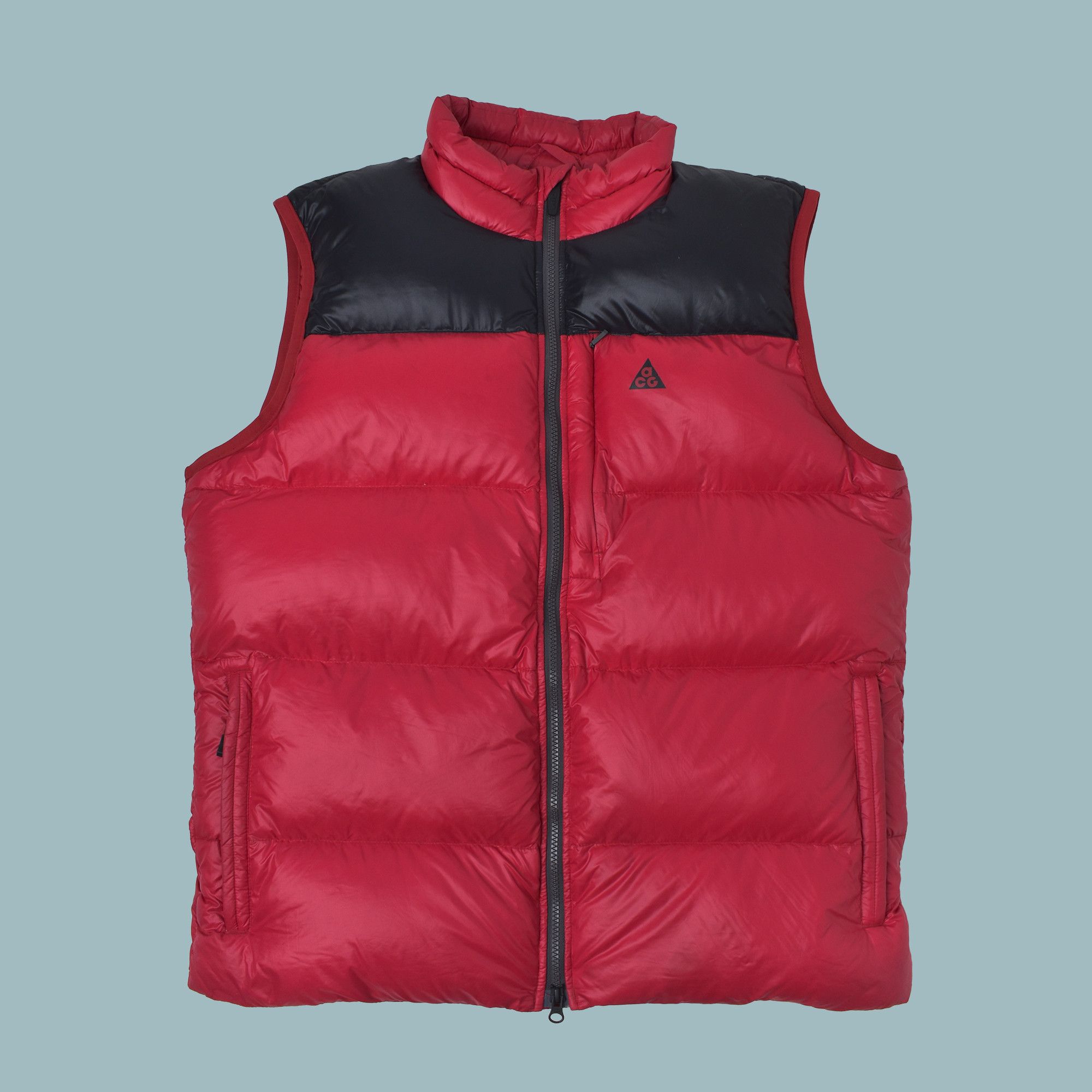 Nike ACG NIKE ACG 550 Down Filled Puffer Outdoor Camp Vest RED | Grailed
