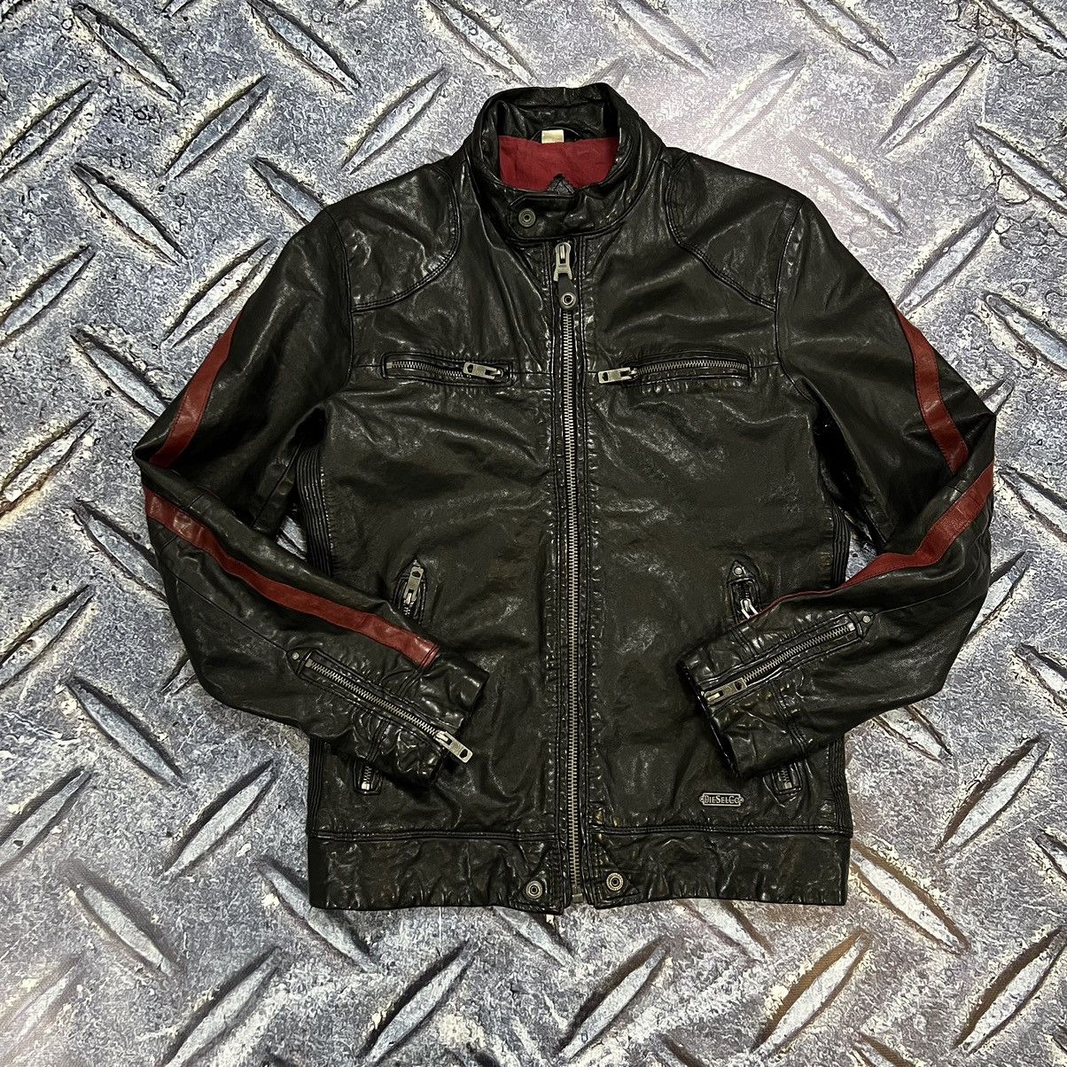 Diesel × Leather Jacket × Vintage Vintage Diesel Sheepskin Leather ...
