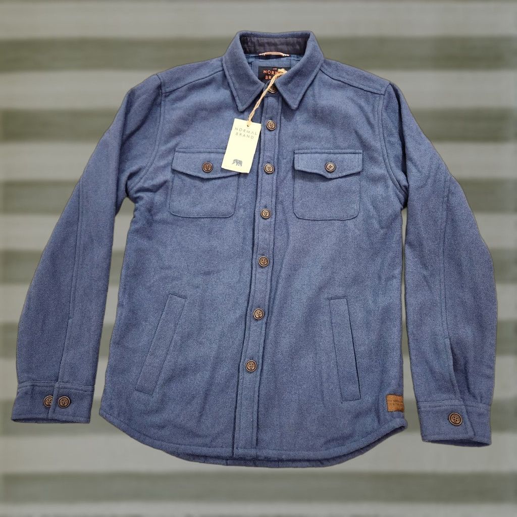 J Brand The Normal Brand Jacket Mens Small Blue Brightside Flannel ...