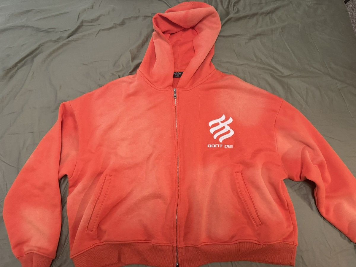 Streetwear × Vintage Rare HMDD HAPPY MEMORIES DONT DIE ORANGE HOODIE ...