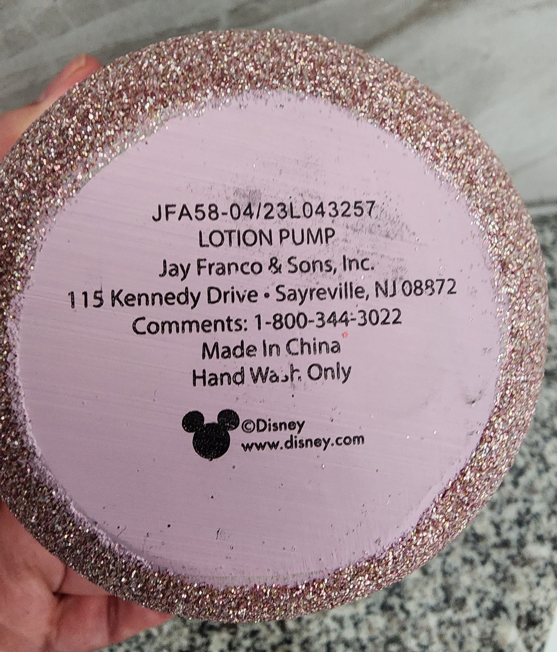 Disney NWT Disney Minnie Mouse Pink Glitter Pump Dispenser 6 Inch | Grailed