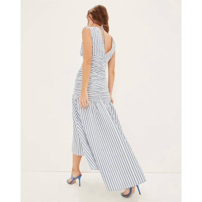 Veronica Beard Perrin Dress In Washed Blue/white | Grailed