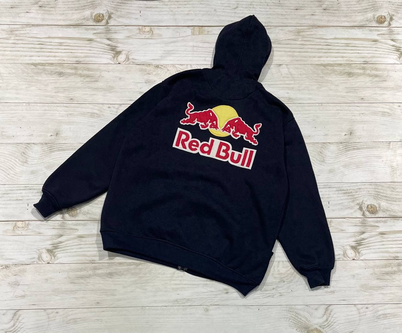 Vintage Vintage Red Bull Racing F1 Hoodie Big Logo Full Zip Nascar ...