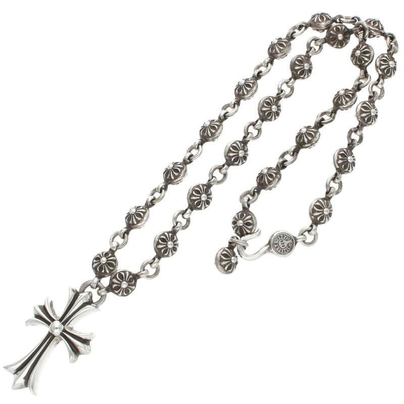Chrome Hearts Chrome Hearts Small Cross Ball Chain Necklace | Grailed