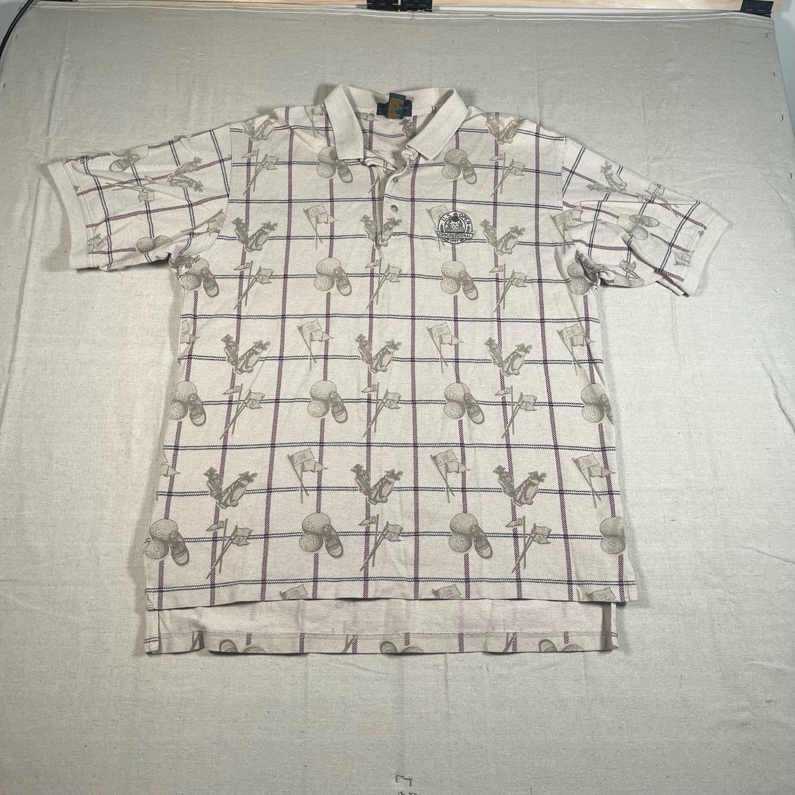 Izod Vintage 90s Rare IzodClub Mens XL Polo All Over Golf Pattern | Grailed