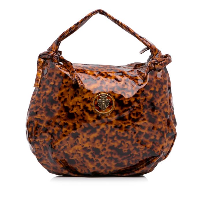 Gucci Gucci Medium Patent Tortoise Shell Hysteria Hobo | Grailed