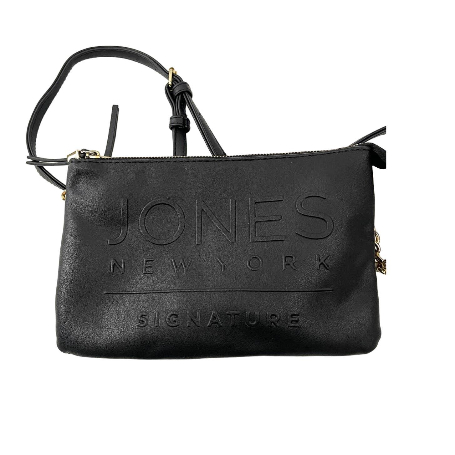 Jones New York Jones New York Signature Crossbody Bag Purse Black Logo ...