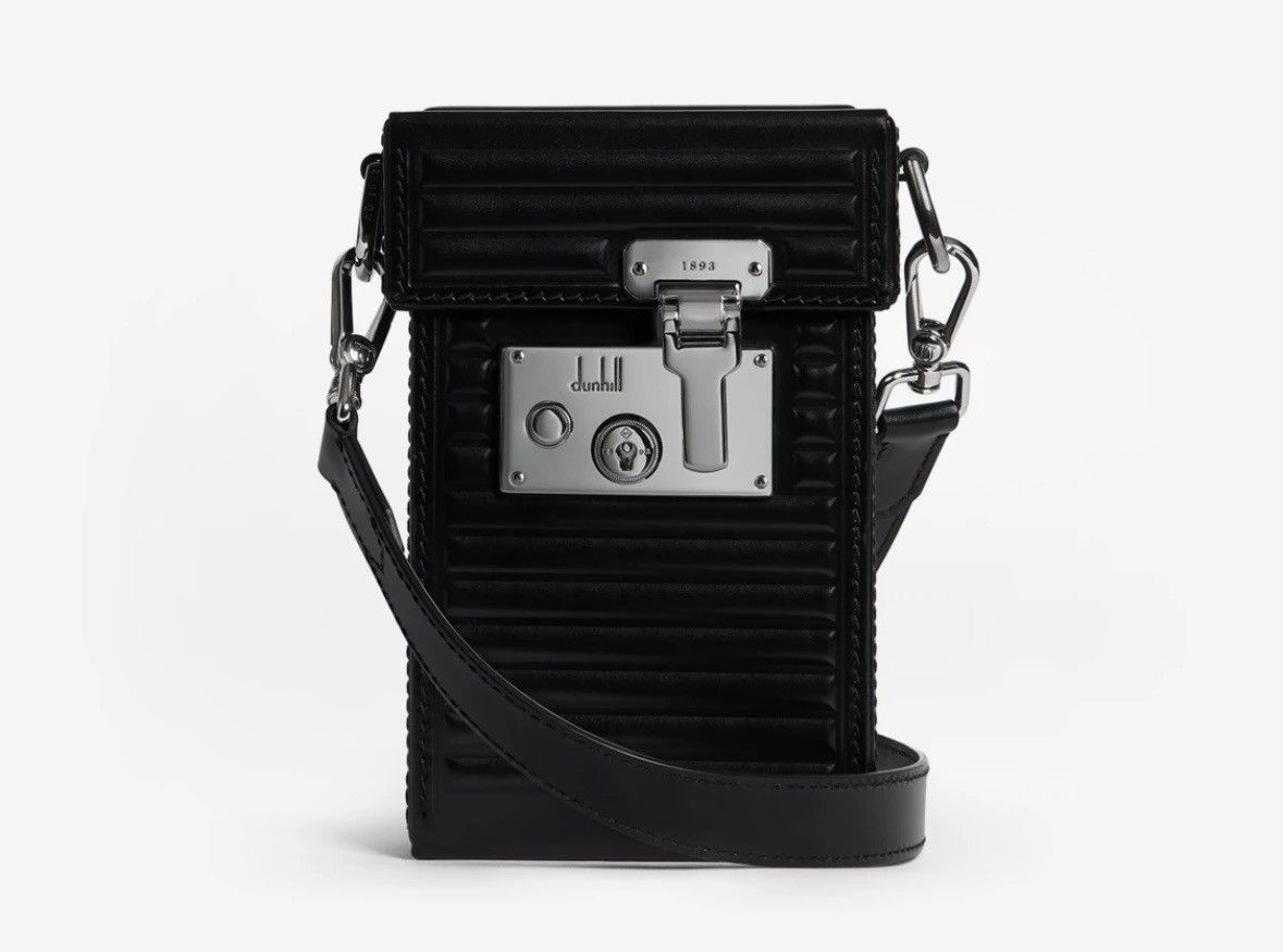 Alfred Dunhill Dunhill GT Lock Bag in Black Leather | Grailed