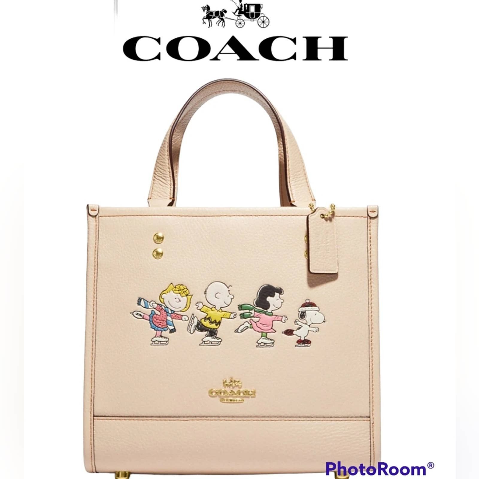 Coach New Coach Peanuts Dempsey Tote 22 With Snoopy Print Purse | Grailed