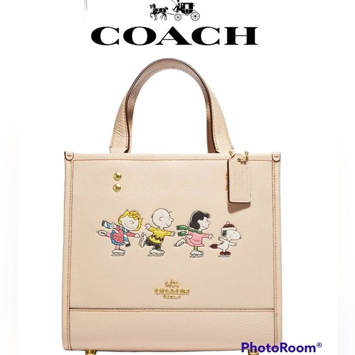 Coach New Coach Peanuts Dempsey Tote 22 With Snoopy Print Purse | Grailed