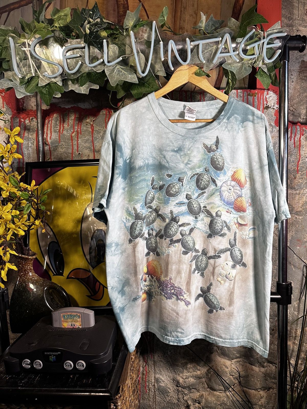 Vintage Vintage The Mountain Ocean Sea Turtles AOP Tshirt | Grailed