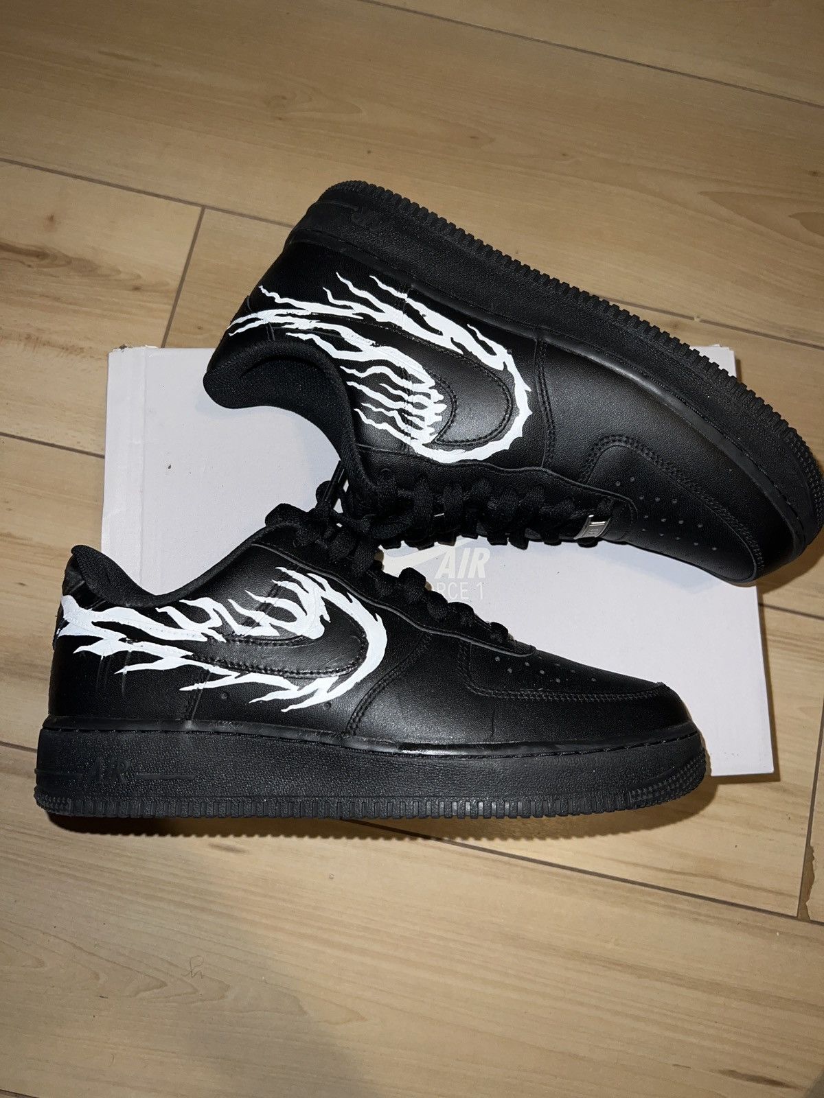 Nike Custom Black Air Force One | Grailed