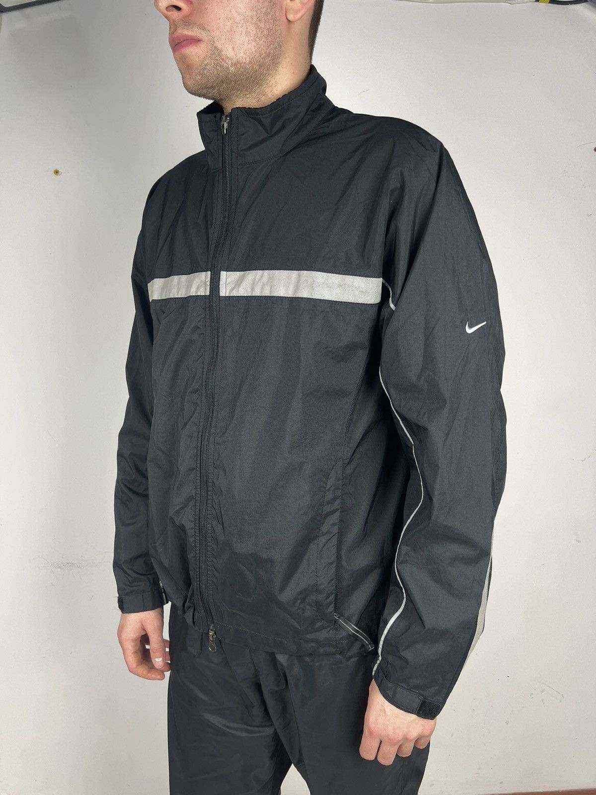 Nike × Streetwear × Vintage Vintage Nike Nylon Track Jacket Reflective ...